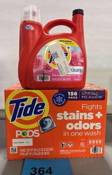 2PC TIDE DETERGENT LOT - PODS & LIQUID - Earl's Auction Company