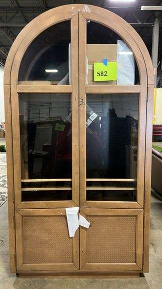 ENZO COLLECTION CABINET - BROWN - Earl's Auction Company