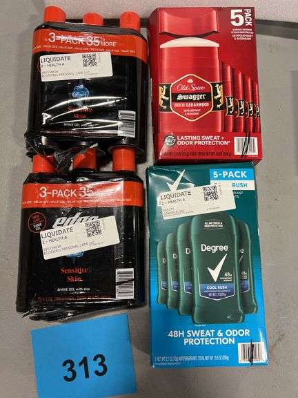 4PC HYGIENE LOT - EDGE, OLD SPICE & DEGREE - Earl's Auction Company