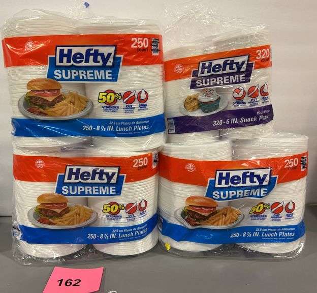 (4) PACKS OF HEFTY FOAM PLATES - Earl's Auction Company