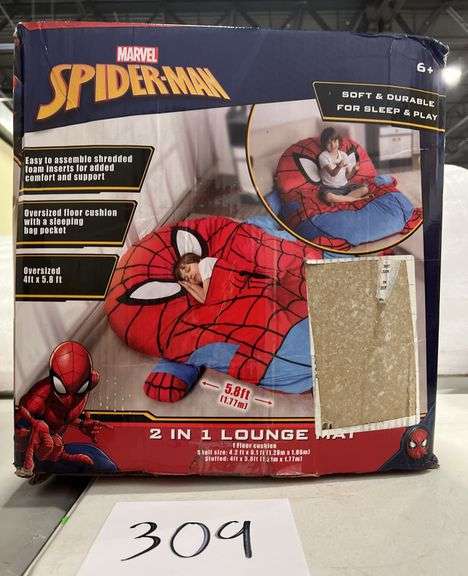 KIDS SPIDER MAN 2 IN 1 LOUNGE MAT IN BOX - Earl's Auction Company