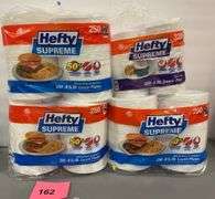 (4) PACKS OF HEFTY FOAM PLATES - Earl's Auction Company