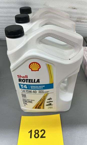 (3) JUGS OF SHELL ROTELLA DIESEL ENGINE OIL - Earl's Auction Company