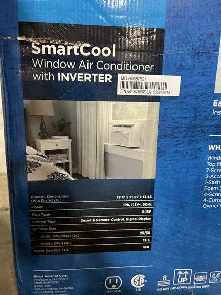 MIDEA SMARTCOOL WINDOW AIR CONDITIONER IN BOX - Earl's Auction Company