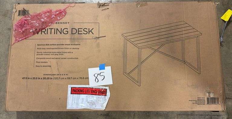 BENNET WRITING DESK IN BOX - Earl's Auction Company