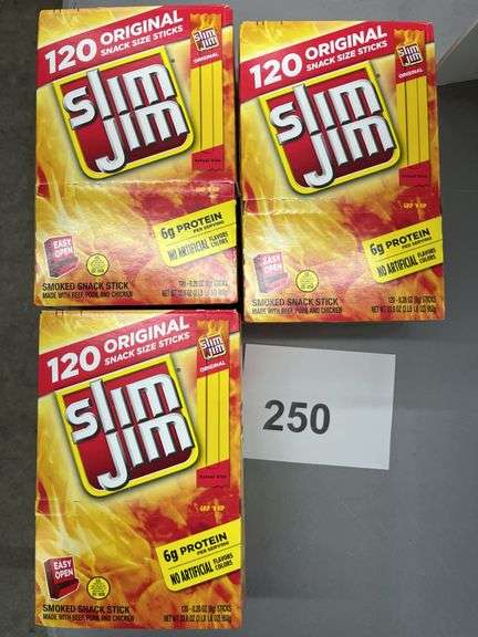(3) BOXES OF SLIM JIMS - Earl's Auction Company