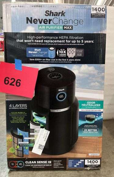SHARK NEVER CHANGE AIR PURIFIER MAX IN BOX - Earl's Auction Company