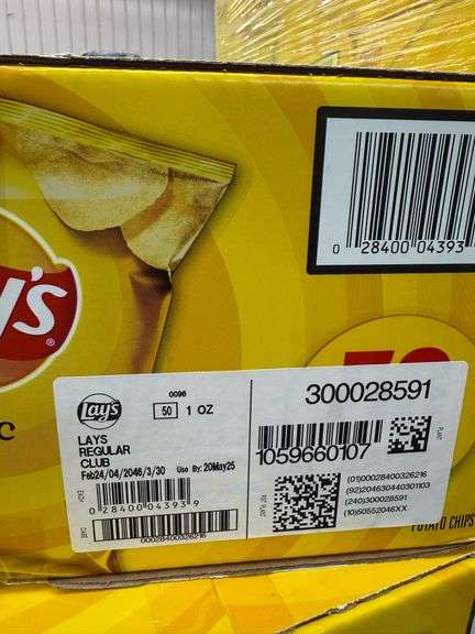 (4) BOXES OF LAYS CLASSIC POTATO CHIPS - Earl's Auction Company