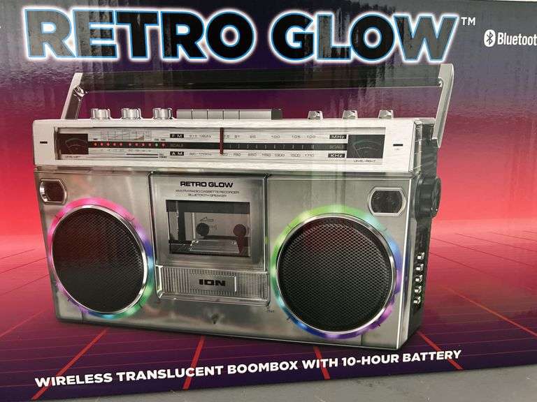 ION RETRO GLOW BOOMBOX IN BOX - Earl's Auction Company