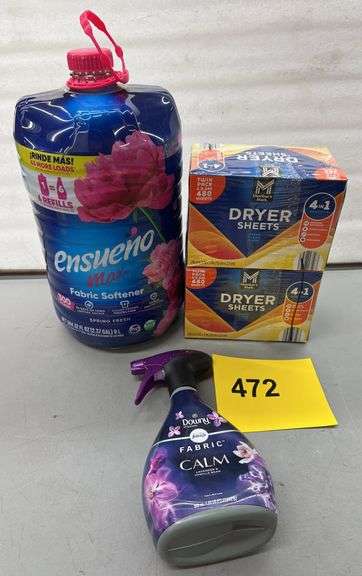 3PC LAUNDRY LOT - ENSUENO, DRYER SHEETS & DOWNY - Earl's Auction Company