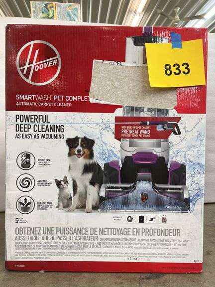 HOOVER SMARTWASH PET COMPLETE AUTO CARPET CLEANER IN BOX - Earl's ...