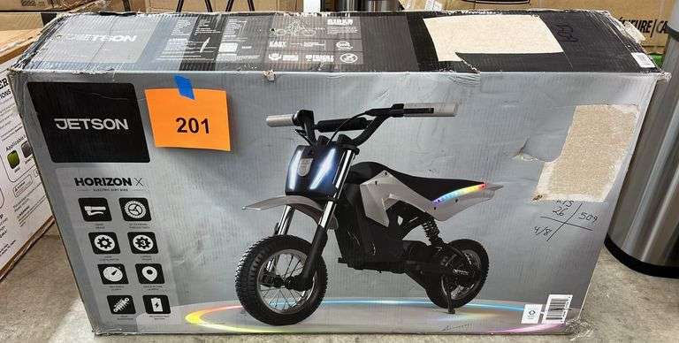 JETSON HORIZON X ELECTRIC DIRT BIKE IN BOX - Earl's Auction Company