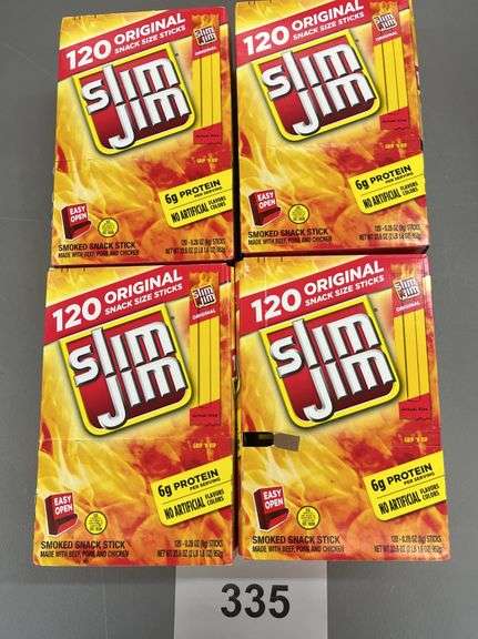 (4) BOXES OF SLIM JIMS - Earl's Auction Company