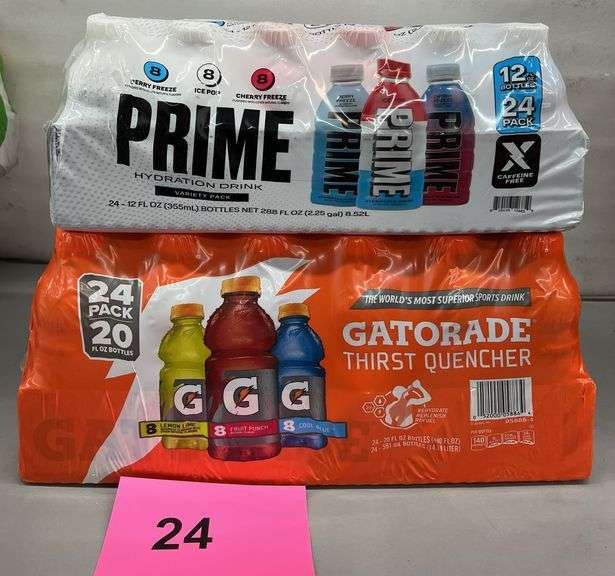 (2) PACKS OF DRINKS - GATORADE & PRIME - Earl's Auction Company