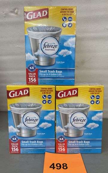 (3) BOXES OF GLAD TRASH BAGS - Earl's Auction Company