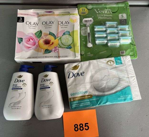 5PC HYGIENE LOT - DOVE, OLAY & VENUS - Earl's Auction Company