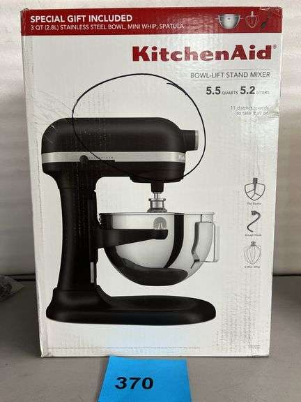 KITCHENAID BOWL LIFT STAND MIXER IN BOX - BLACK - Earl's Auction Company