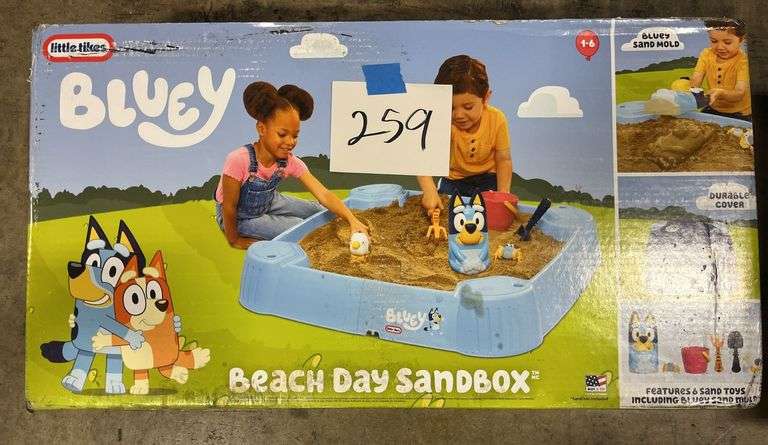 KIDS LITTLE TIKES BLUEY BEACH DAY SANDBOX IN BOX - Earl's Auction Company