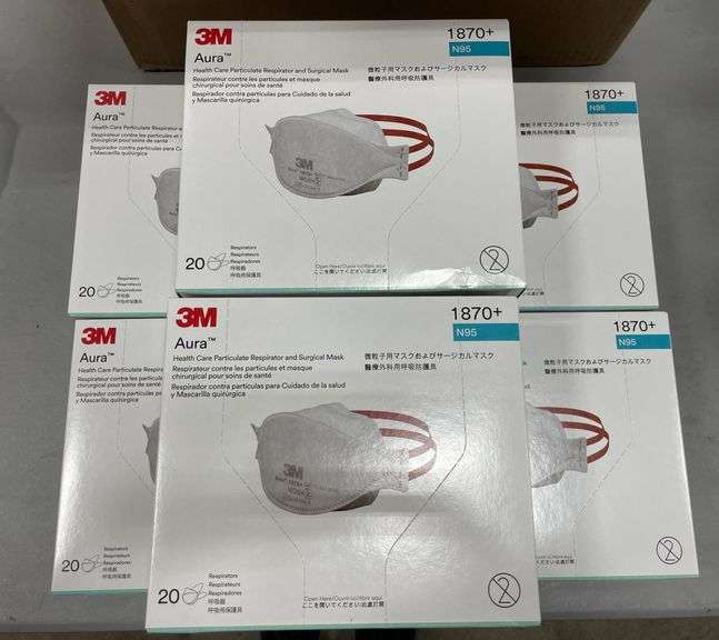 (6) BOXES OF 3M AURA RESPIRATOR MASKS - Earl's Auction Company