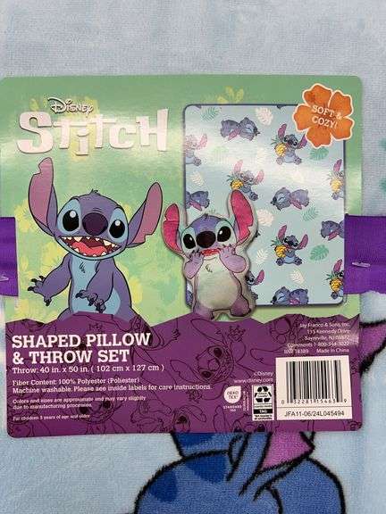 (3) KIDS STITCH SHAPED PILLOW & THROW SETS - Earl's Auction Company