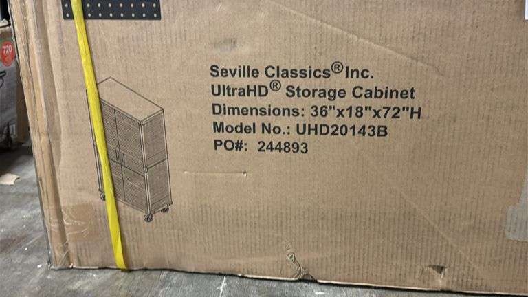 SEVILLE CLASSICS STORAGE CABINET IN BOX - Earl's Auction Company