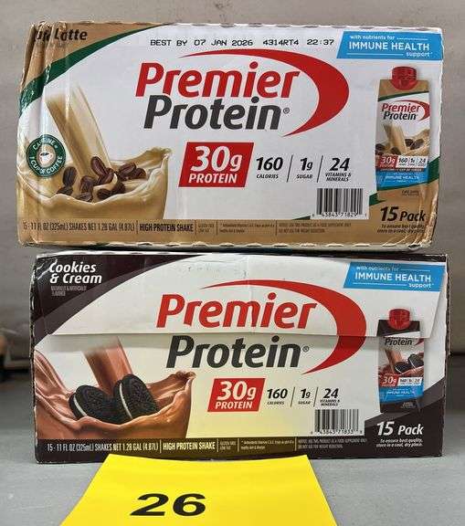 (2) BOXES OF PREMIER PROTEIN SHAKES - Earl's Auction Company