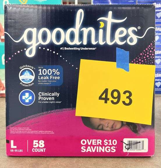 BOX OF KIDS GOODNITES UNDERWEAR - SIZE L - Earl's Auction Company