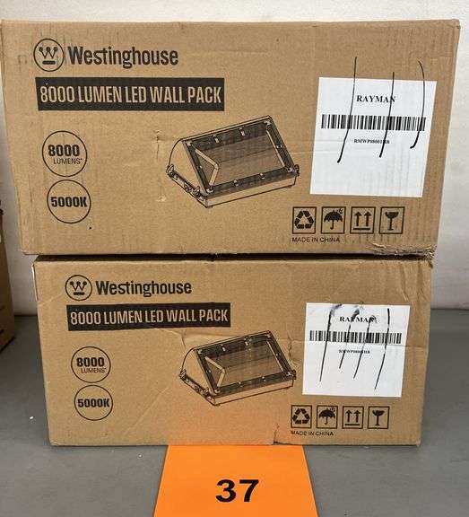 (2) WESTINGHOUSE 8000 LUMEN LED WALL PACKS IN BOXES - Earl's Auction ...