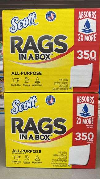 (2) BOXES OF SCOTT RAGS IN A BOX - Earl's Auction Company