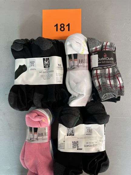 (5) PACKS OF SOCKS - ASSORTED SIZES - Earl's Auction Company