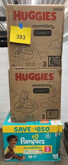 (3) BOXES OF DIAPERS - SIZE 3 - Earl's Auction Company