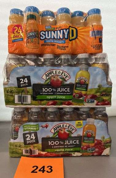 (3) PACKS OF JUICE - APPLE & SUNNY D - Earl's Auction Company