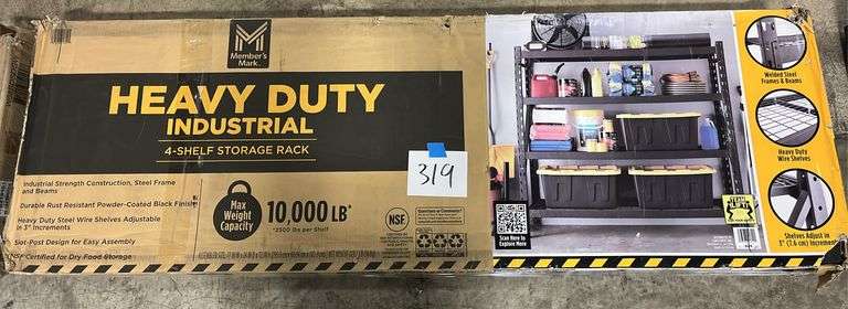 HEAVY DUTY 4 SHELF STORAGE RACK IN BOX - Earl's Auction Company