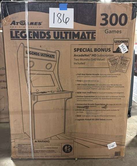 AT GAMES LEGENDS ULTIMATE ARCADE GAME IN BOX - Earl's Auction Company