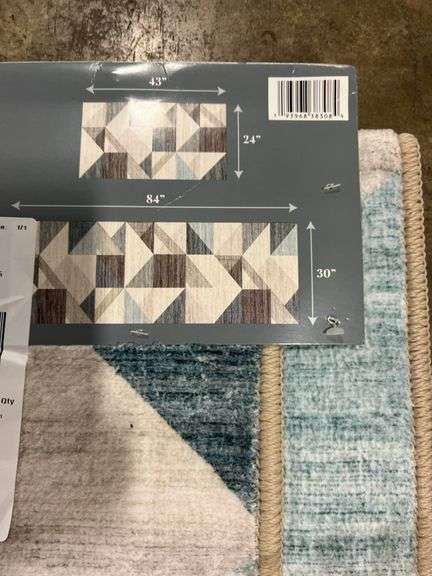 EVERWASH WASHABLE 2PC ACCENT/RUNNER RUGS - Earl's Auction Company