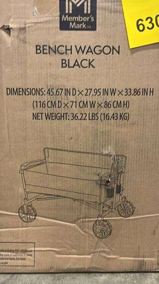 BENCH WAGON IN BOX - BLACK - Earl's Auction Company