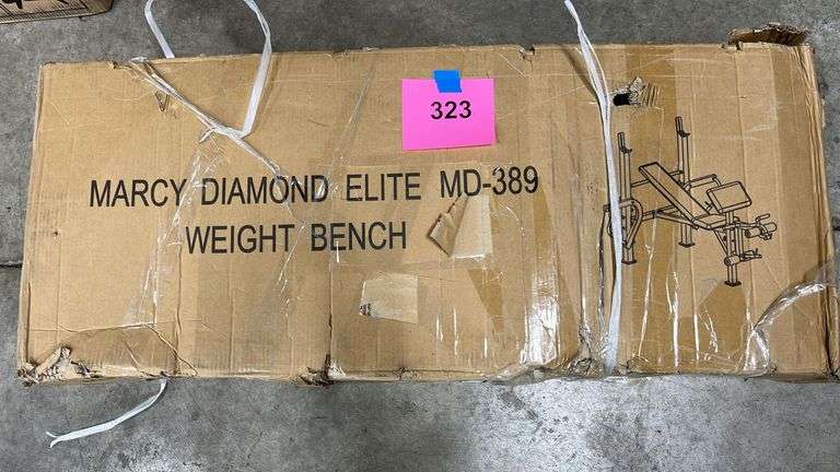 AS IS - MARCY DIAMOND ELITE WEIGHT BENCH IN BOX - Earl's Auction Company