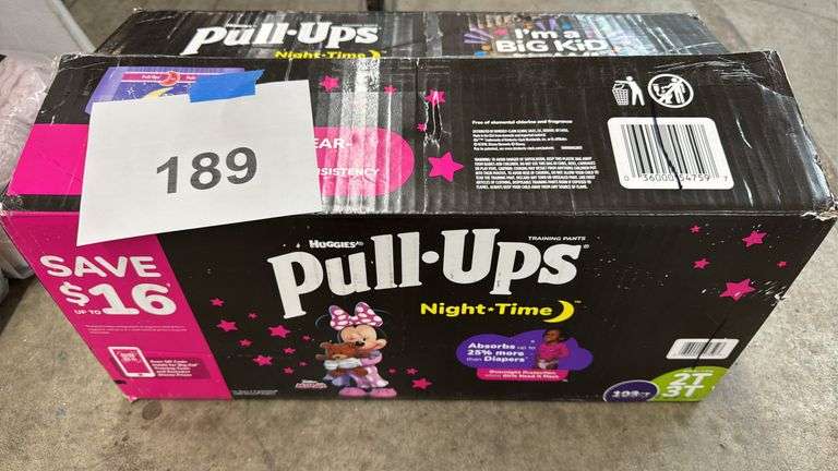 (1) BOX OF HUGGIES PULL UPS DIAPERS - SIZE 2T/3T - Earl's Auction Company