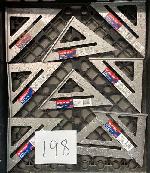 (9) WORKPRO 7" ALUMINIUM SQUARE LAYOUT TOOLS - Earl's Auction Company