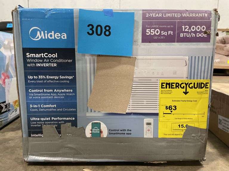 MIDEA SMARTCOOL WINDOW AIR CONDITIONER IN BOX - Earl's Auction Company