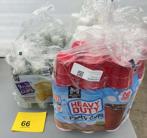 (5) PACKS OF PLASTIC CUPS - Earl's Auction Company