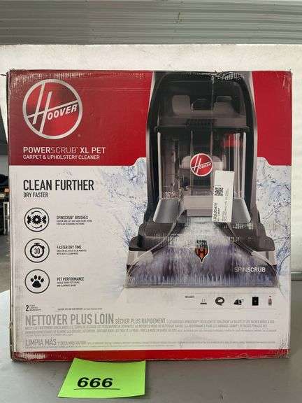 HOOVER POWERSCRUB XL PET CARPET CLEANER IN BOX - Earl's Auction Company