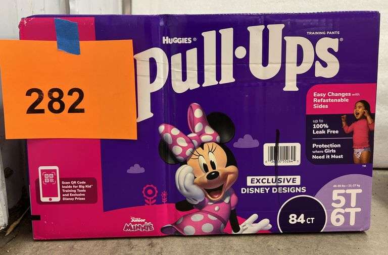 BOX OF HUGGIES PULL UPS DIAPERS - SIZE 5T/6T - Earl's Auction Company