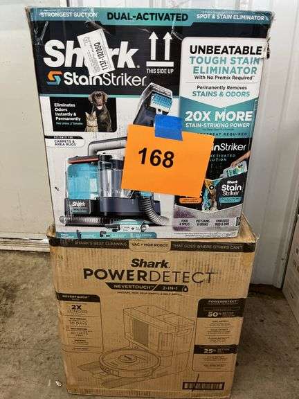 AS IS - (2) SHARK VACUUMS IN BOXES - Earl's Auction Company