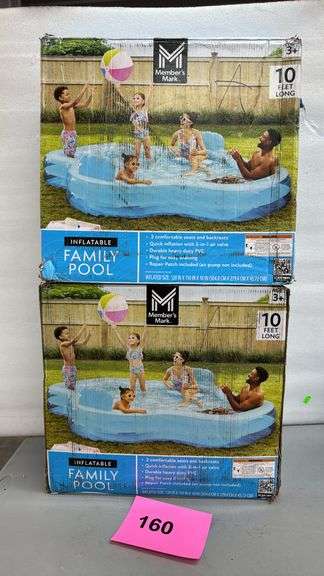 (2) INFLATABLE FAMILY POOLS IN BOX - Earl's Auction Company