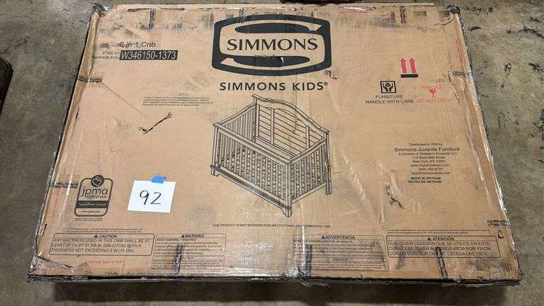 SIMMONS 6-IN-1 CRIB IN BOX - Earl's Auction Company