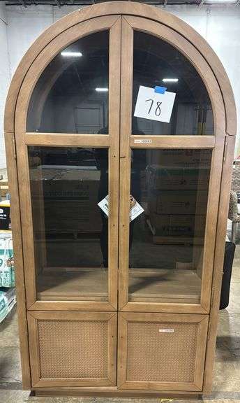 AS IS - ENZO COLLECTION CABINET - NATURAL - Earl's Auction Company