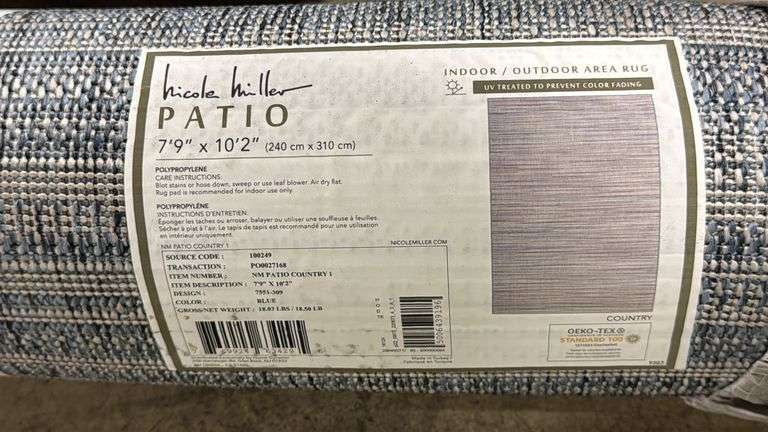 (2) NICOLE MILLER INDOOR/OUTDOOR RUGS - Earl's Auction Company