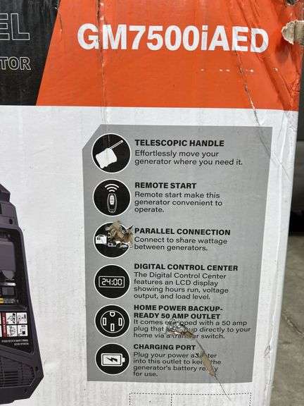 GENMAX DUAL FUEL INVERTER GENERATOR IN BOX - Earl's Auction Company