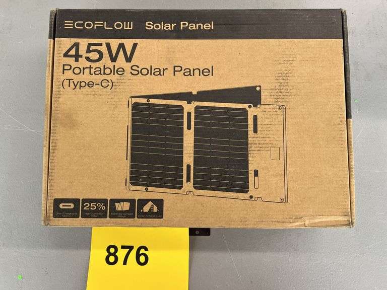 ECOFLOW 45W PORTABLE SOLAR PANEL IN BOX - Earl's Auction Company